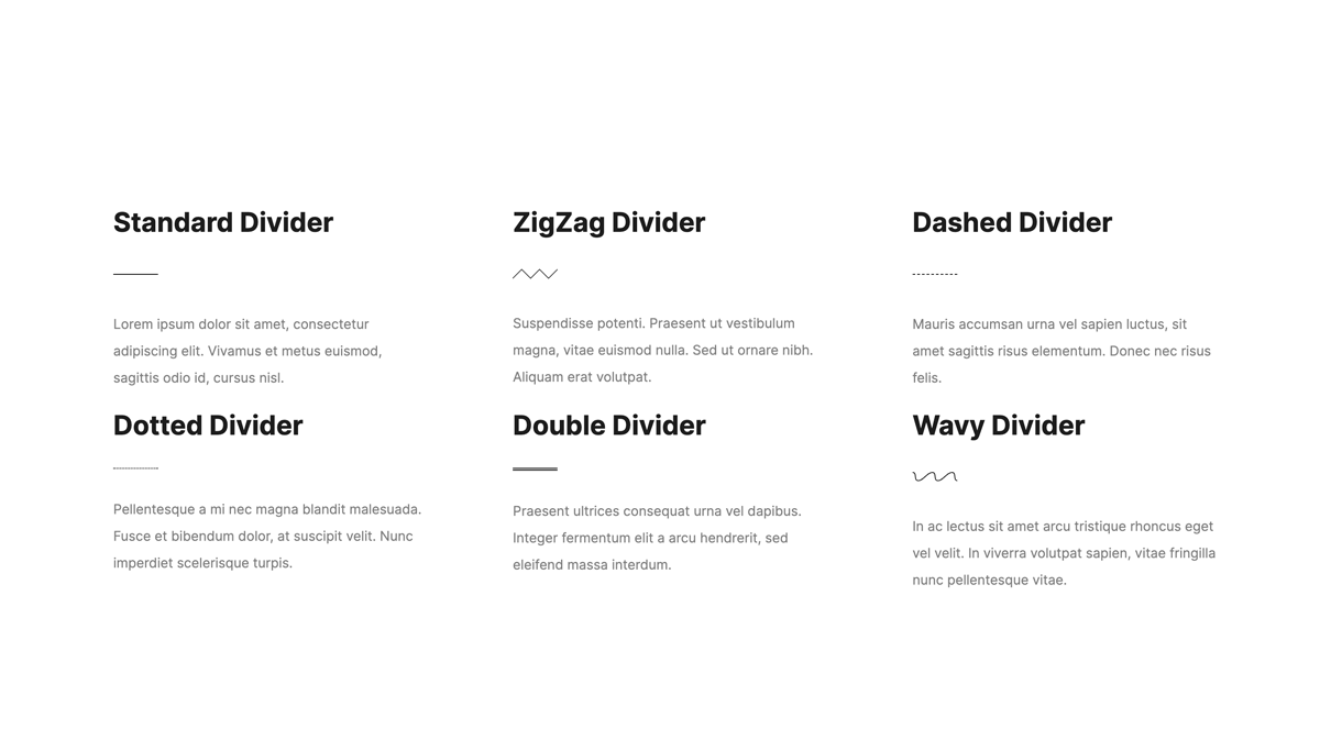 Divider - Jupiter X Live Demo